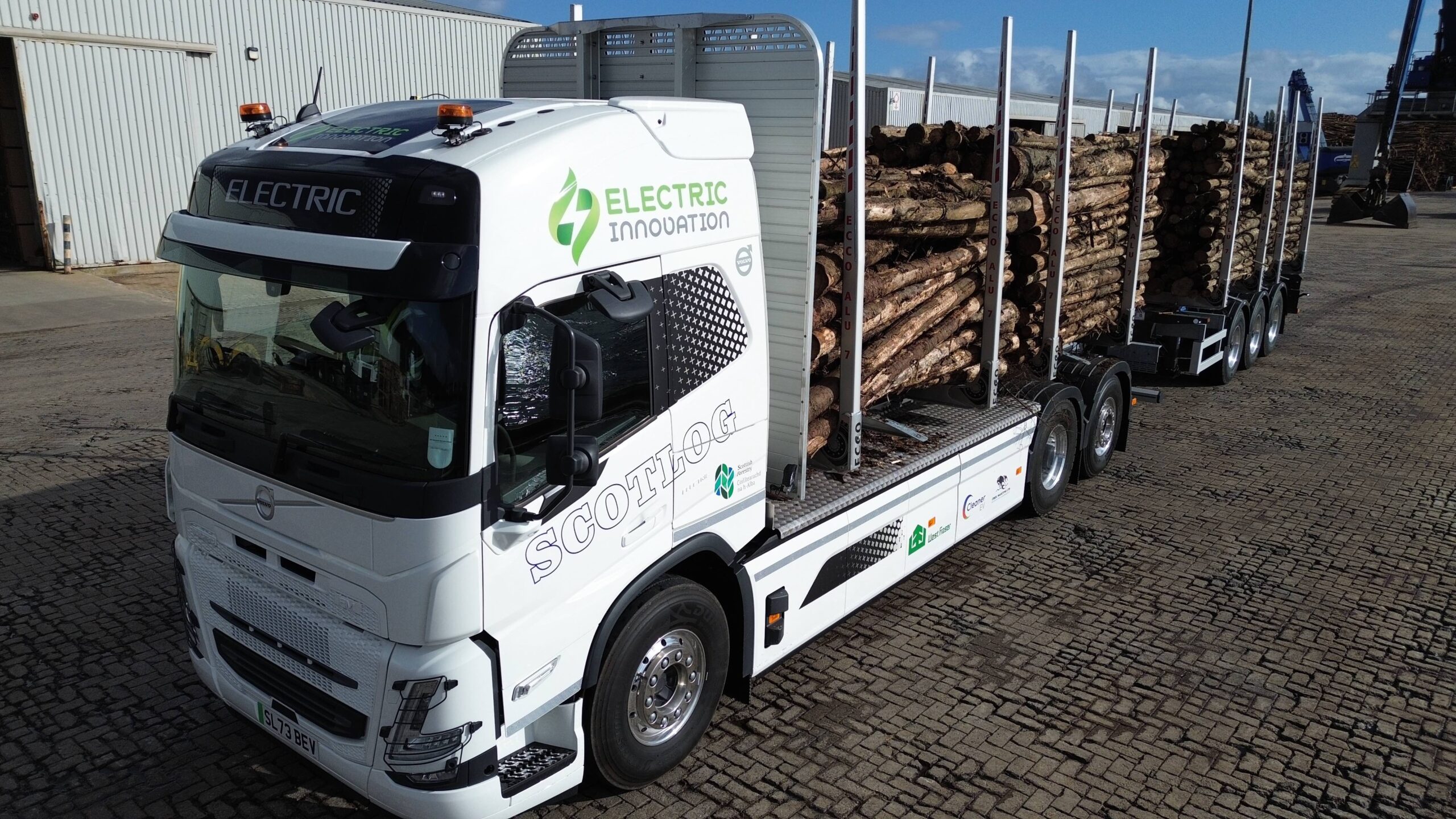 All-new electric timber truck hits the roads in the Scottish Highlands ...